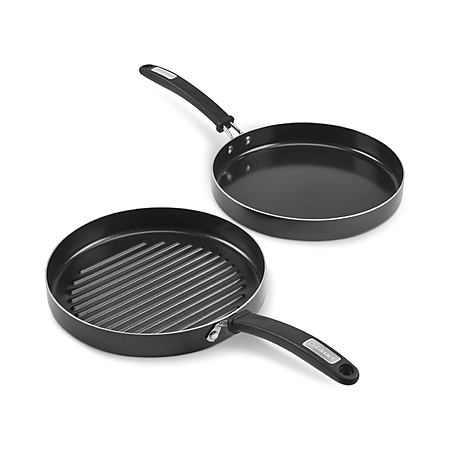 2-Piece Cuisinart Ceramic Nonstick Grill Pan & Griddle Set $29.99 ...