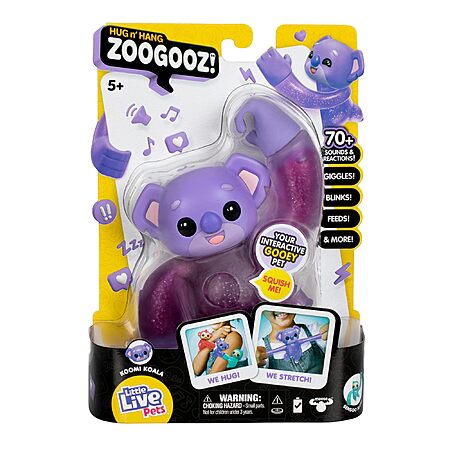 Little Live Pets Hug n' Hang Zoogooz Electronic Squishy Toy (Koomi ...