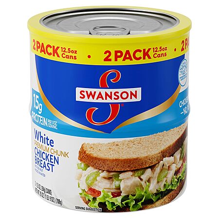 Campbell's $10 off $30+: 10-Count 12.5-Oz Swanson Premium Chunk Chicken ...