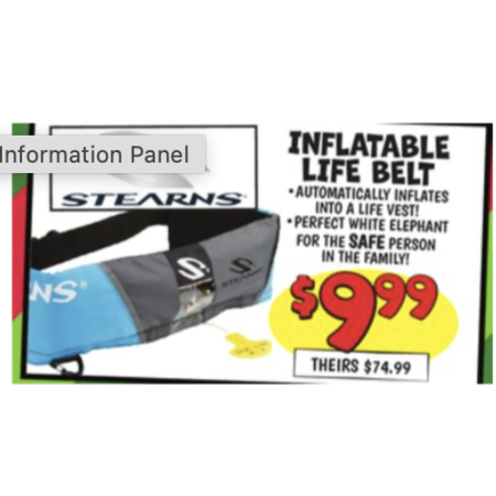 Stearns Auto-inflating Life-Belt Personal Flotation Device (PFD ...