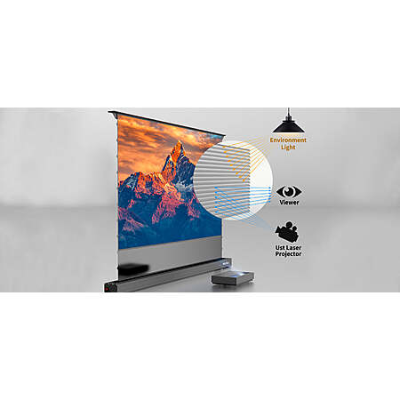 Wemax Nova SE 4K UHD ALPD UST Laser Projector w/ 120" Electric Floor ...