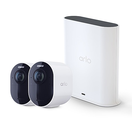 Prime Members: 2-Pack Arlo 4K Ultra Security Camera (Black) + Smart Hub ...