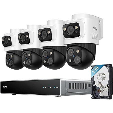 eufy 4K NVR Security Camera System S4 Max, PoE Wired, 24/7 Recording ...