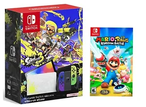 Nintendo Switch OLED Splatoon 3 Special Edition Console + Mario Rabbids ...