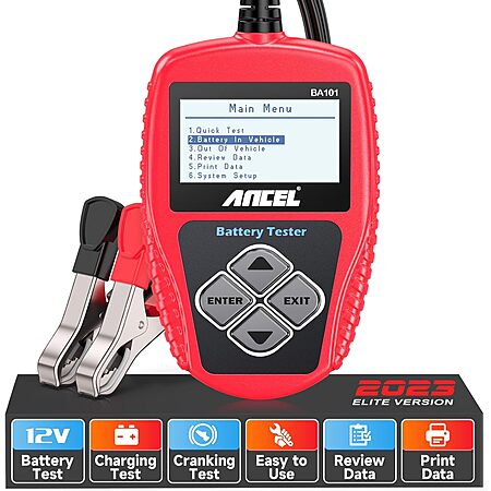 ANCEL BA101 12V Car Battery Tester - Digital Automotive Batteries ...