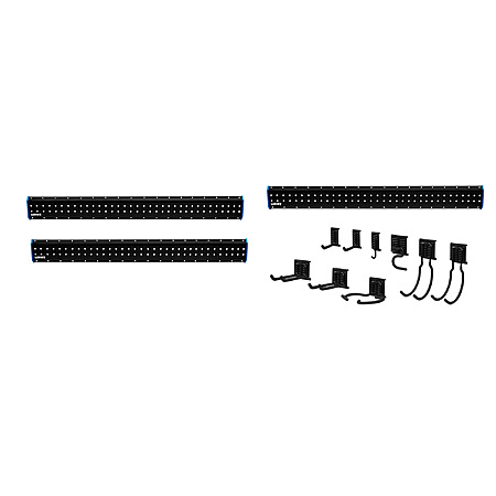 18-Piece HART Garage Storage Rail Starter Kit, Compatible with HART ...