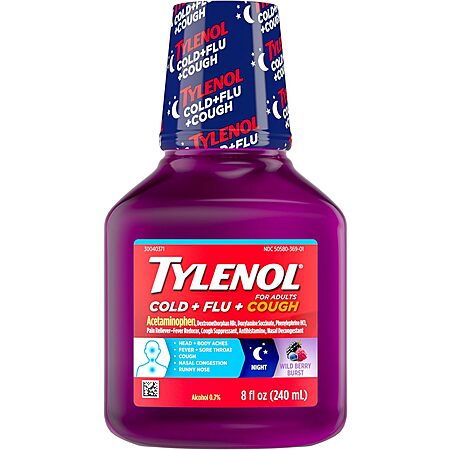 Tylenol Cold + Flu + Cough Night Liquid Medicine $7.3 - 2026-01-08