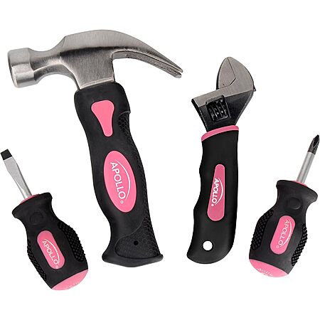 4-Piece Apollo Tools Stubby Tool Set for Small Hands and Tight Spaces ...