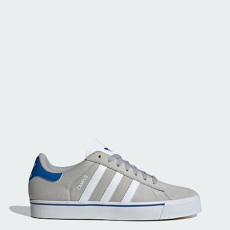 adidas men Campus Vulc Shoes (Size 10-13, Grey Two / Cloud White / Blue ...
