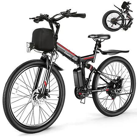 Gocio 26" Folding Electric bike for Adults, 750W Peak Motor 48V 7.8Ah ...