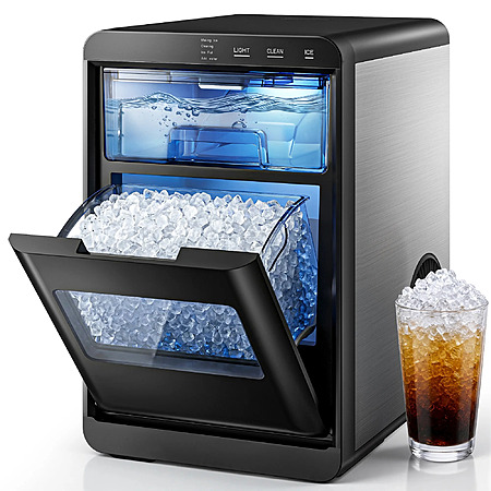 Simzlife Countertop Ice Nugget Maker w/ Removable Watertank (Up to 44.9 ...