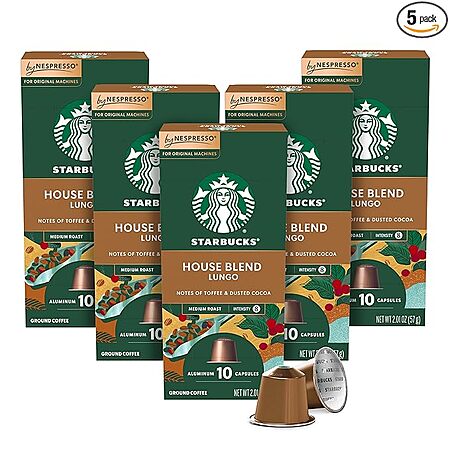 50-Count Starbucks by Nespresso Original Line Capsules (Various) - 2025 ...