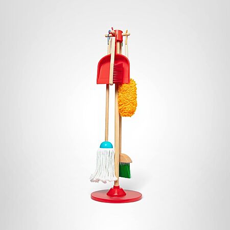 Melissa & Doug Dust Sweep Mop 6-Piece Pretend Play Set, Toddler Toy ...