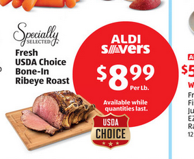 Aldi or Instacart / Specially Selected USDA Choice Bone-In Ribeye Roast ...