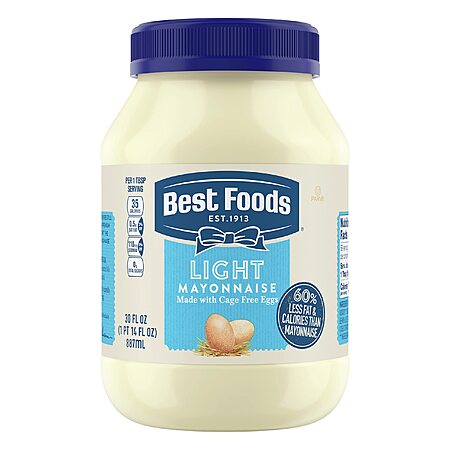 Best Foods Mayonnaise Light Mayo With 100% Cage-Free Eggs 30 oz $2.49 ...