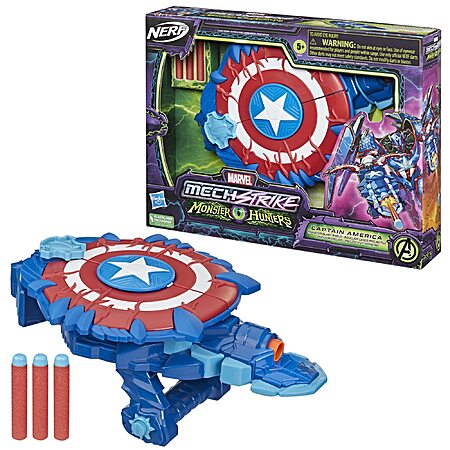Marvel Nerf Mech Strike Captain America Toy Blaster $12 + Free Shipping ...