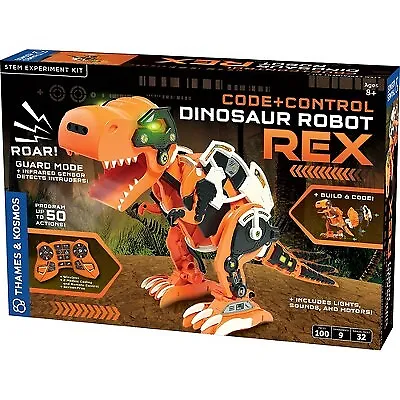 Thames & Kosmos Code+Control: Rex Dinosaur Robot Remote Control Action ...