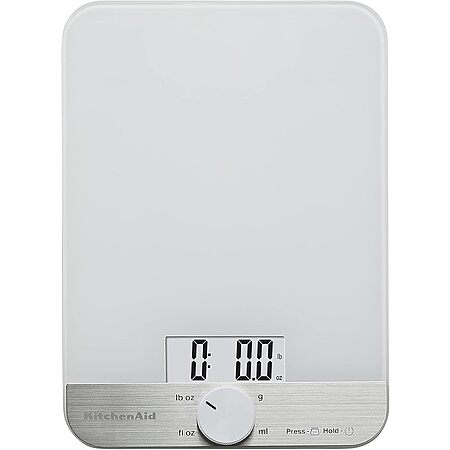 KitchenAid Digital Kitchen Food Scale (Up to 11-lbs, Glass Surface)