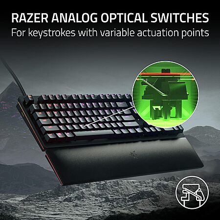 Razer Huntsman V2 Analog Gaming Keybard w/ Analog Optical Switches $80 ...