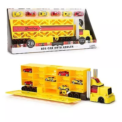 FAO Schwarz Big Cab Auto Hauler Toy Race Car Storage Set $12.99 + Free ...