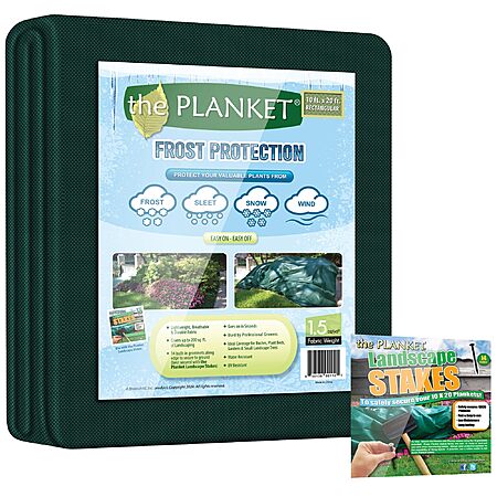Prime Members: 10' x 20' Planket Plant Frost Protection Cover Kit w/ 14 ...