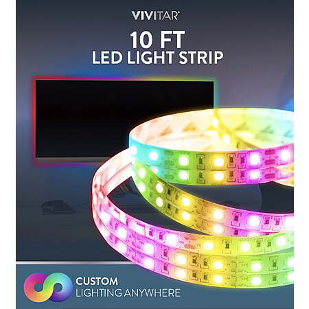 10' Vivitar Indoor Remote Controlled Energy Efficient LED Light Strip ...