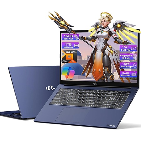 NIMO 17.3 Laptop Ryzen 9 8975HS, Radeon 780M Graphics 16GB DDR5, 1 TB ...