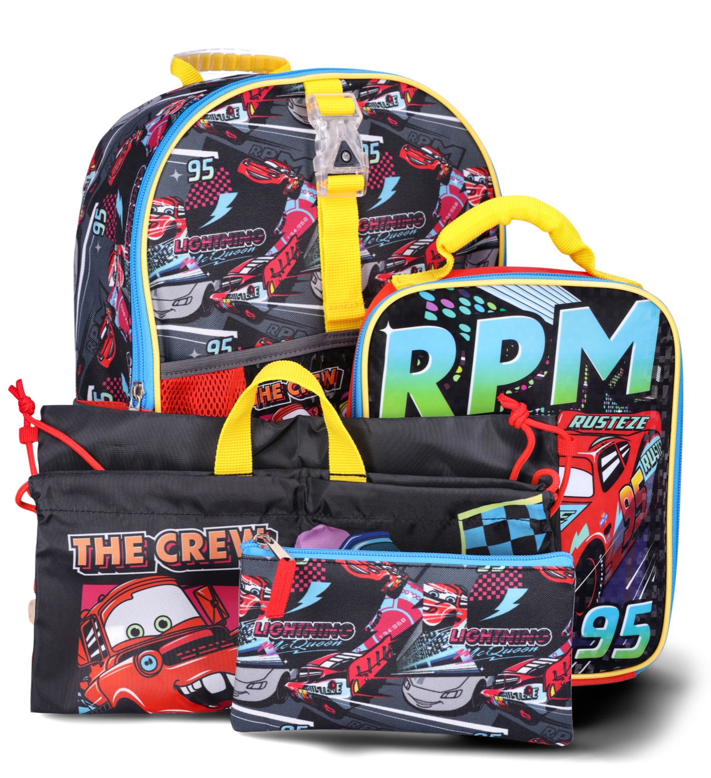 Cars Kids 14” Light Up Backpack 4-Piece Set, Multi-Color $11.48 at Walmart