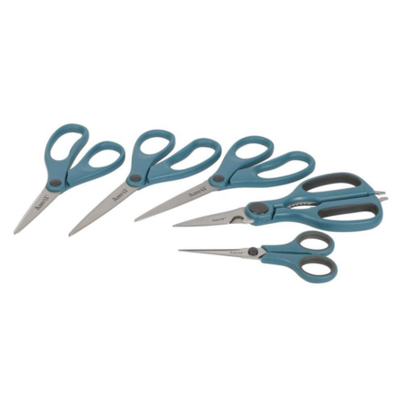 Anvil 5 piece straight scissor set, $5.97, free shipping, Home Depot