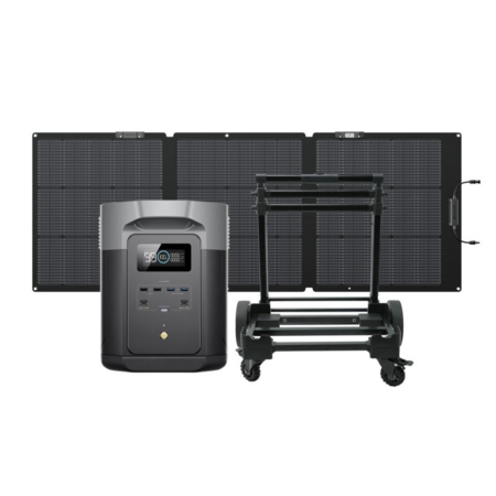 EcoFlow Tech DELTA 2 Max Power Station with a Trolley & one 160W Solar ...