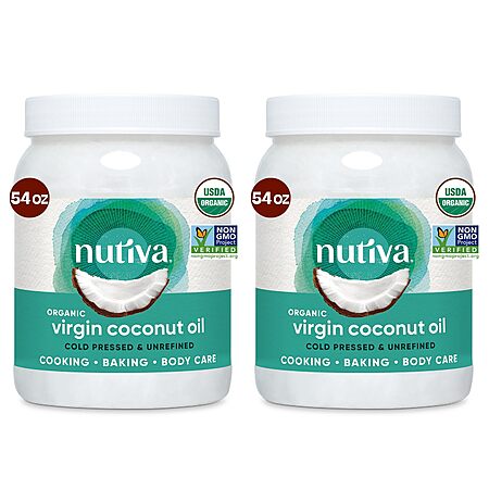 2pk Nutiva Organic Coconut Oil 54 fl oz Amazon $23.65 - 2025-01-06