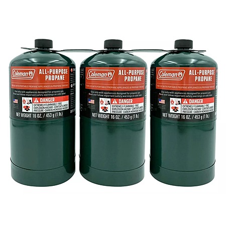 3-Pack 16-oz Coleman Propane Portable Fuel Cylinders $10 w /store ...