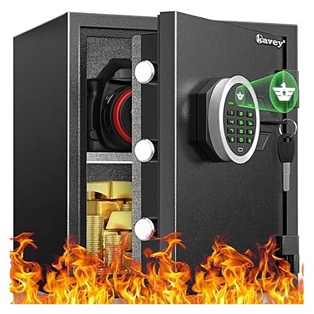 1.8 Cubic Ft Kavey Fireproof Safe w/ Backlit Digital Keypad, Adjustable ...