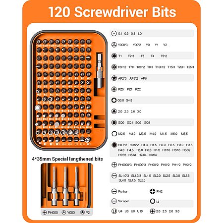 $11.99 Precision Screwdriver Set, Laptop Repair Tool Kit, Kingsdun 130 ...