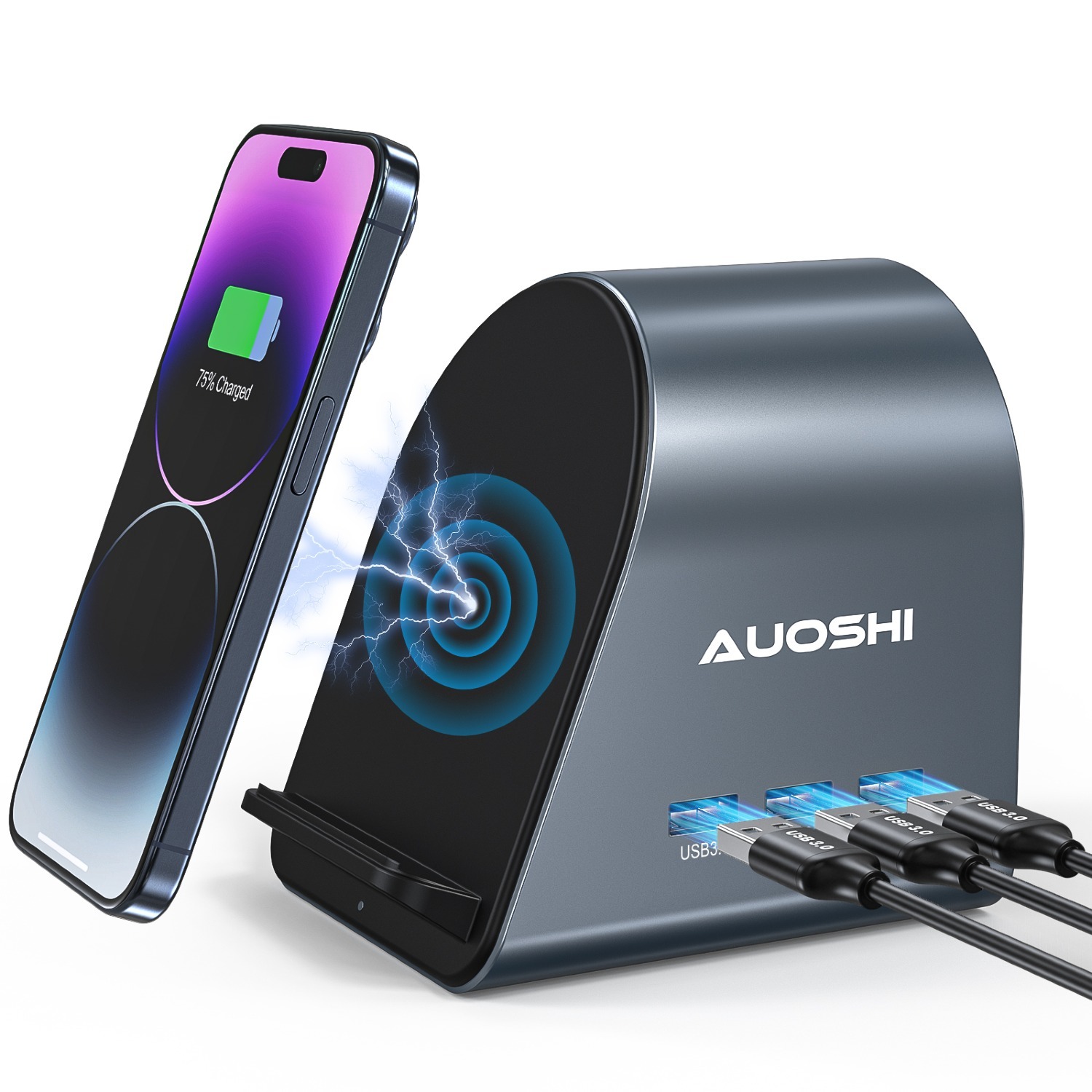 AUOSHI 12-in-1 USB-C 100W PD 4k 30Hz Monitor Docking Station w ...