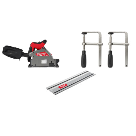 Milwaukee M18 FUEL 18V 6-1/2" Plunge Track Saw w/ Clamp & 31" Track ...