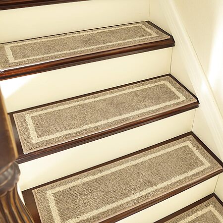 4-pc 8"x28" COSY HOMEER Soft Non-Slip Stair Treads for Wooden Steps ...