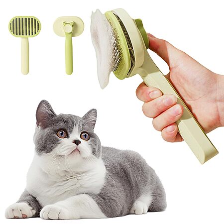 Cat Brushes for Long Short Haired Cats, [236 Massage Needle] Cat Brush ...