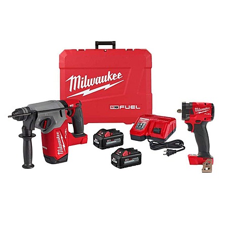 Milwaukee M18 FUEL 18V Lith-Ion Brushless 1 in. Cordless SDS-Plus ...