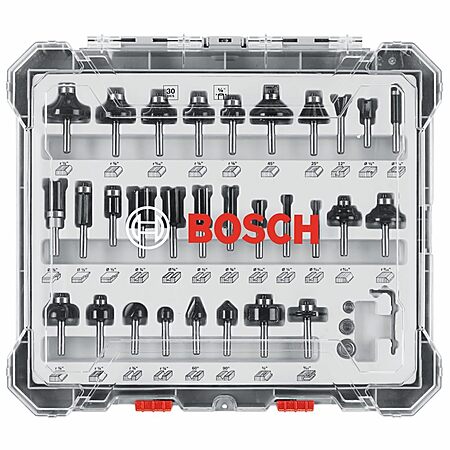 Bosch RBS030MBS 30 pc. Carbide-Tipped Wood Router Bit Set $94.99 - 2026 ...