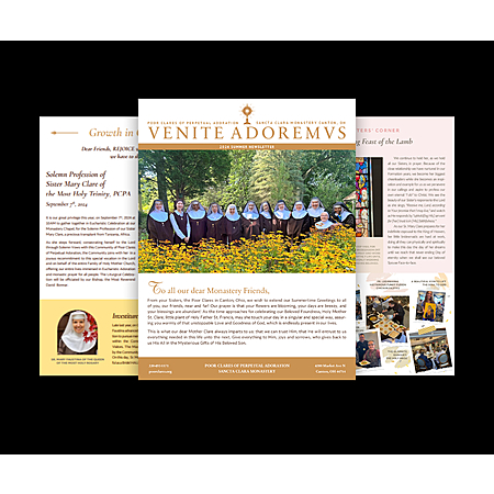 Free (5) Catholic Monastery Newsletters sent by mail - 2025-12-15