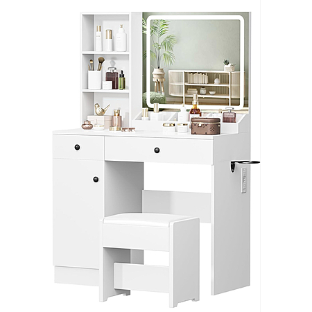Amazon White Vanity Table with Drawer Dresser, Women Vanity $99 - 2026 ...