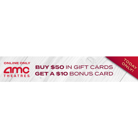AMC $50 gift card + $10 bonus card - 2024-12-23