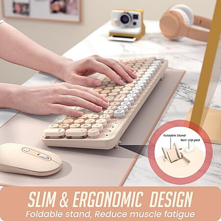 $18.49 for Silent Keyboard Mouse Combo(Milk Tea) @AMAZON - 2026-01-14