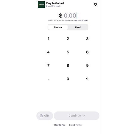 instacart gift card - receive 10%-15% back $250 - 2025-12-06