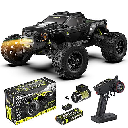 RIAARIO 1/10 Brushless RC Cars, Monster Truck, 50+ MPH, 4WD, Waterproof ...