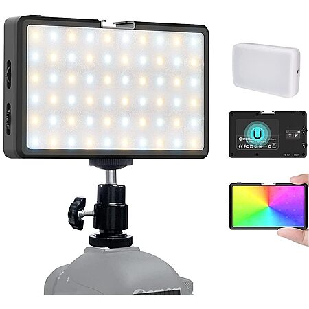 RGB LED Video Light, Moman Camera Light for Photography, Portable ...