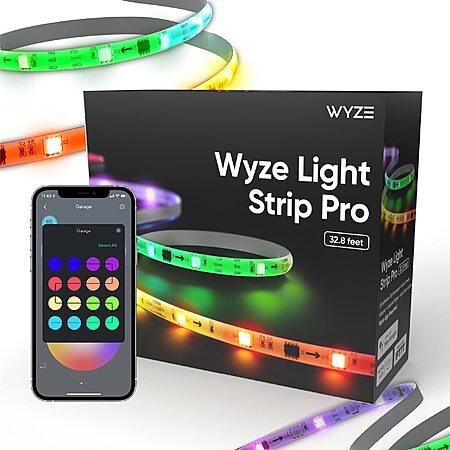 32.8' Wyze RGB LED Light Strip Pro w/ Google Assistant & Alexa Voice ...