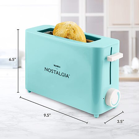 Nostalgia MyMini Single Slice Toaster w/ Adjustable Temperature ...