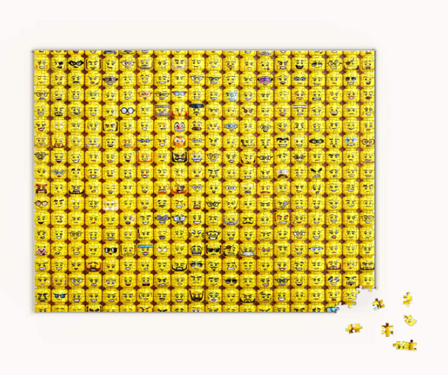 1000-Piece LEGO Minifigure Faces Jigsaw Puzzle $10 - Amazon / Walmart